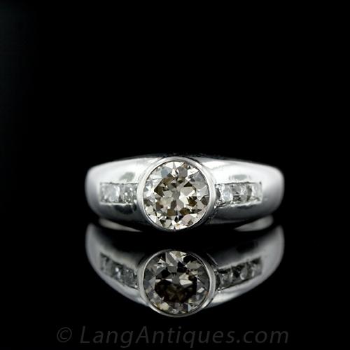 Ladies Diamond Gypsy Style Ring in Platinum