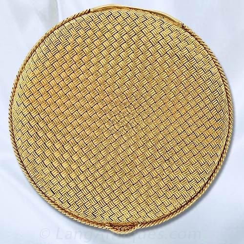 Ladies Puffed Gold Compact