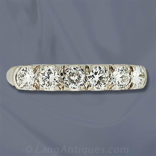 Ladies Six Stone Diamond Wedding Band