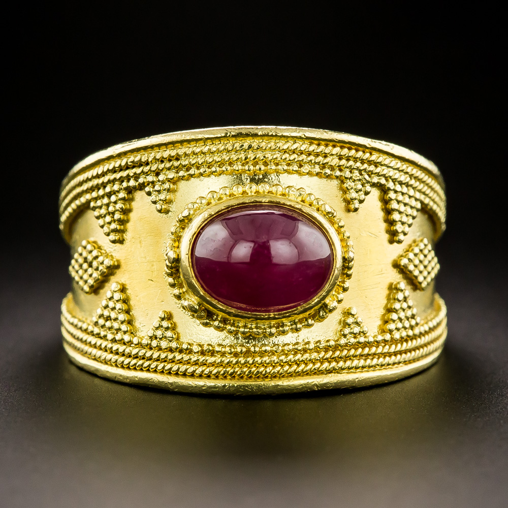 Lalaounis Cabochon Ruby Ring