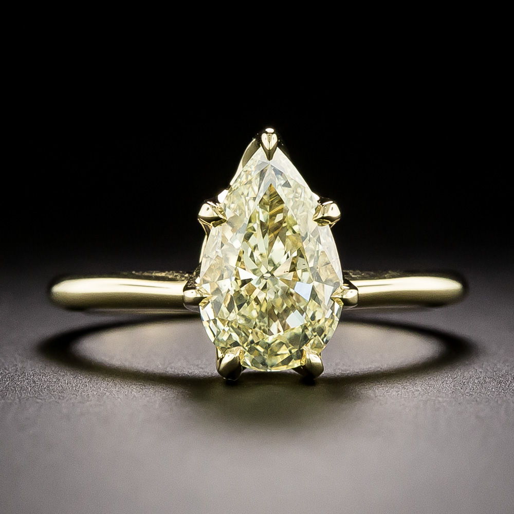 Lang Collection 1.51 Carat Pear-Shaped Diamond Solitaire Ring - GIA
