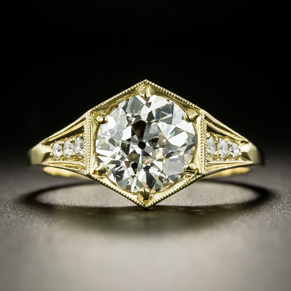 Lang Collection 2.21 Carat Diamond Hexagonal Ring - GIA J SI2