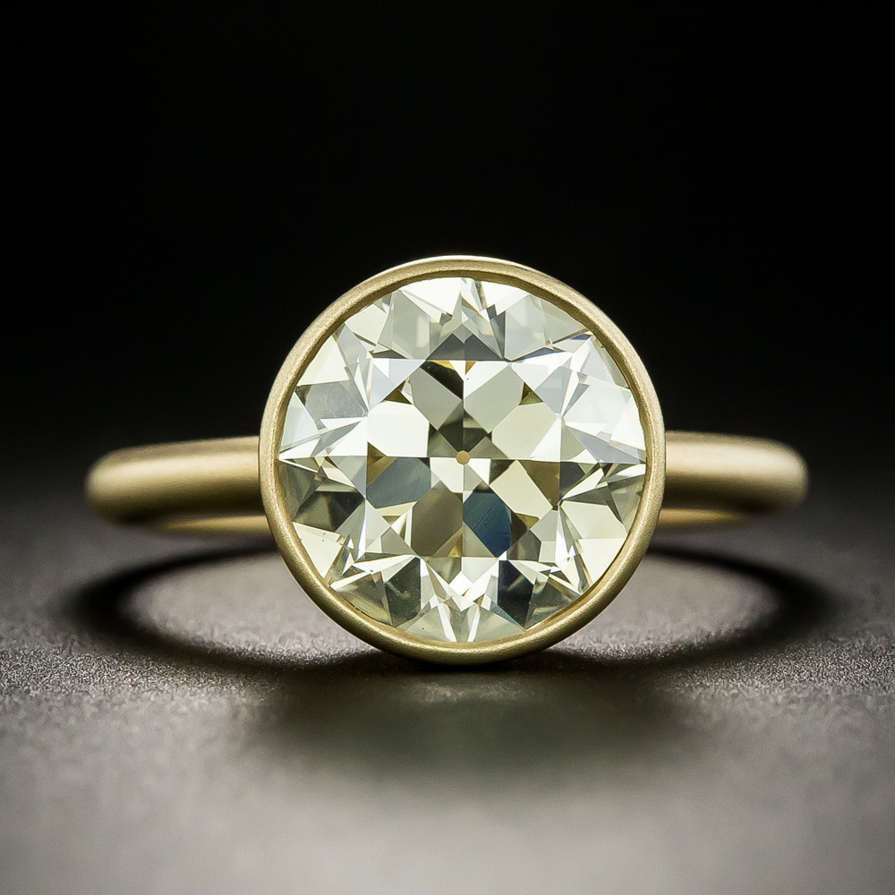 Lang Collection 4.01 Carat Solitaire Ring - GIA Fancy Light Brownish ...