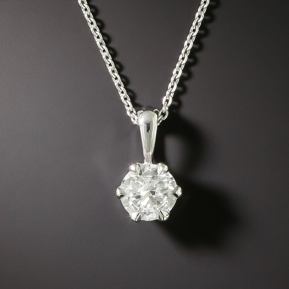 Lang Collection .79 Carat Diamond Solitaire Pendant