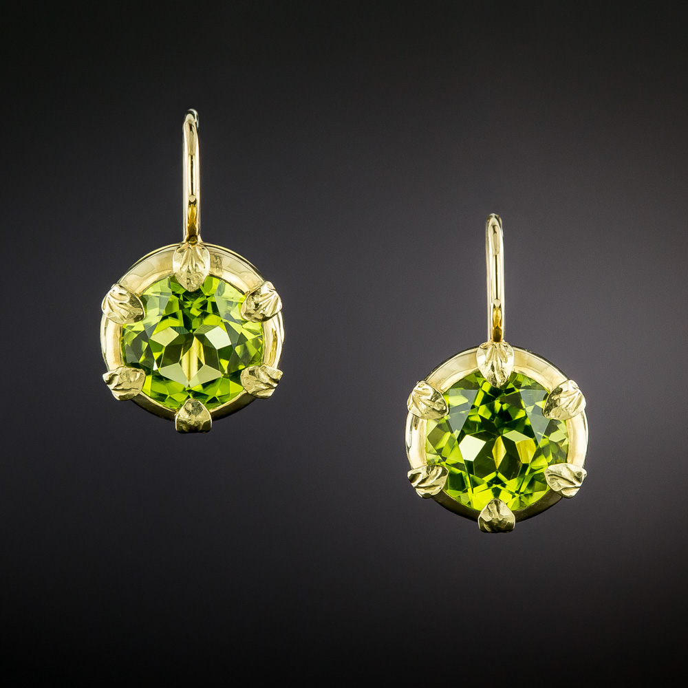 Lang Collection Collet-Set Peridot Dangle Earrings