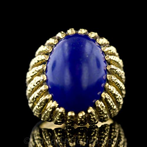 Lapis Lazuli & 18 Karat Gold Ring
