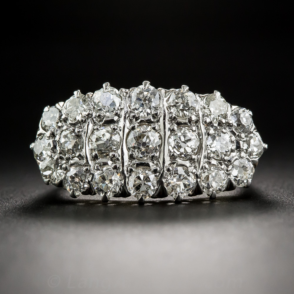 Large Antique Cluster Ring