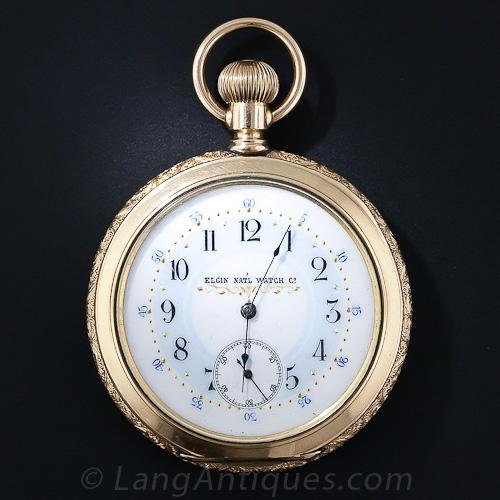 Large Elgin Gold-Filled Pocket Watch