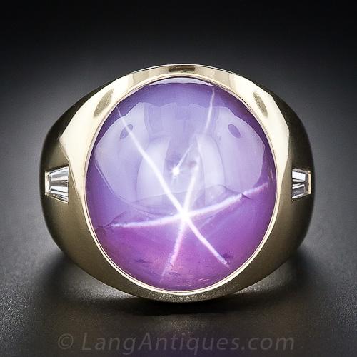 Large Gents Star Ruby Ring