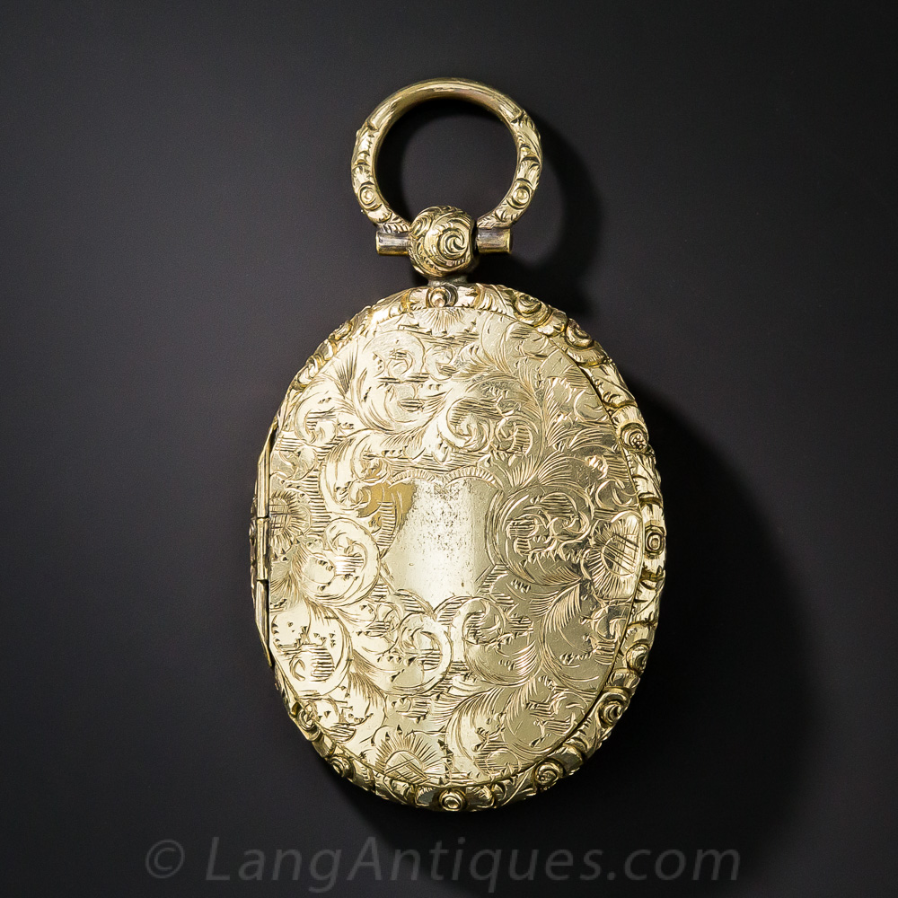 Large Georgian Engraved Locket