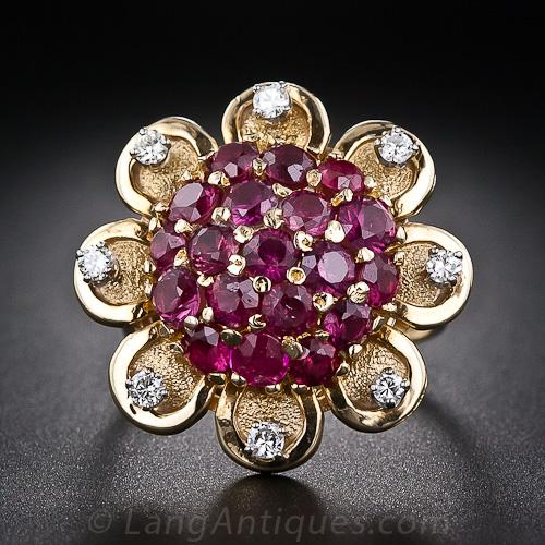 Large Retro Cocktail Ring