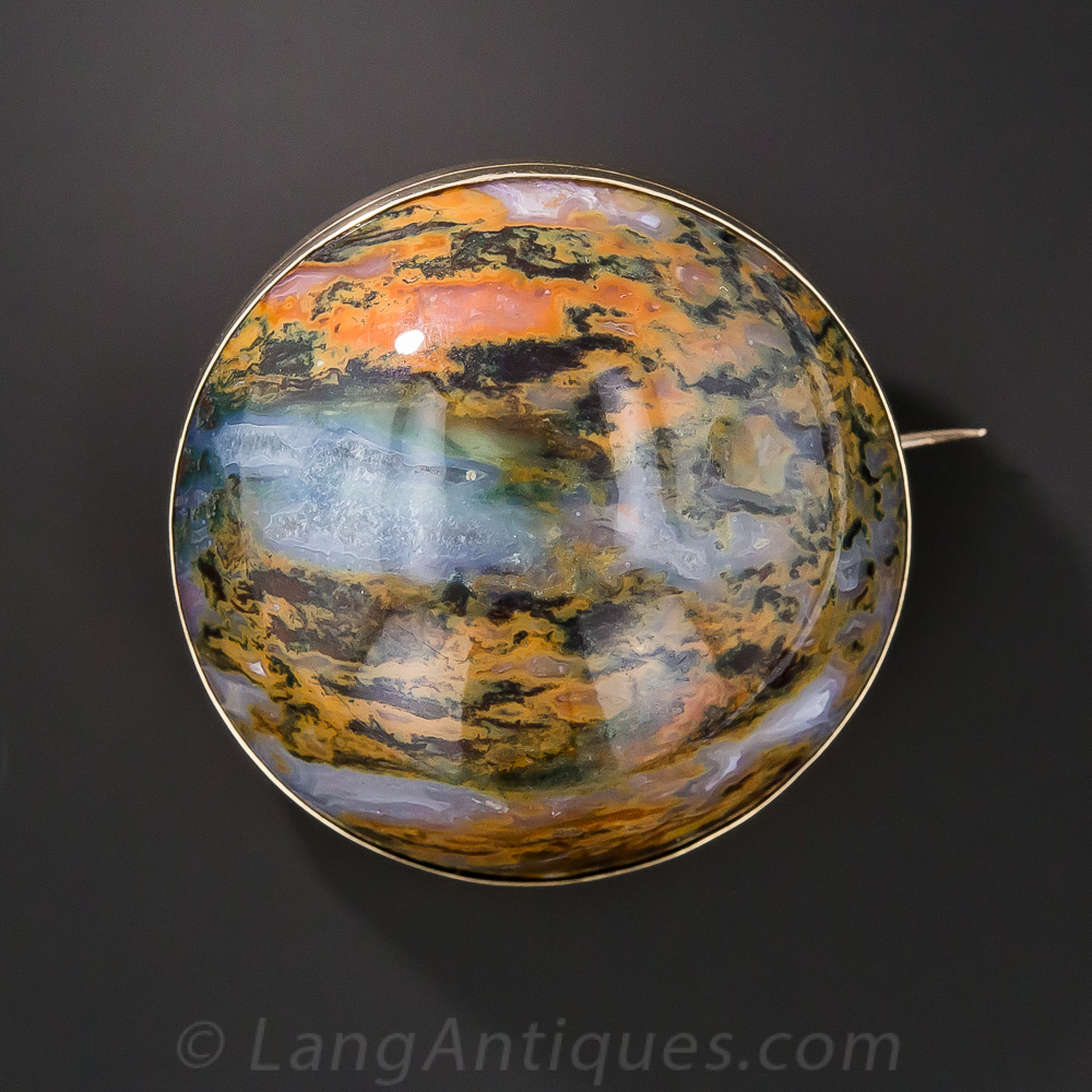 Large Scottish Jasper Brooch