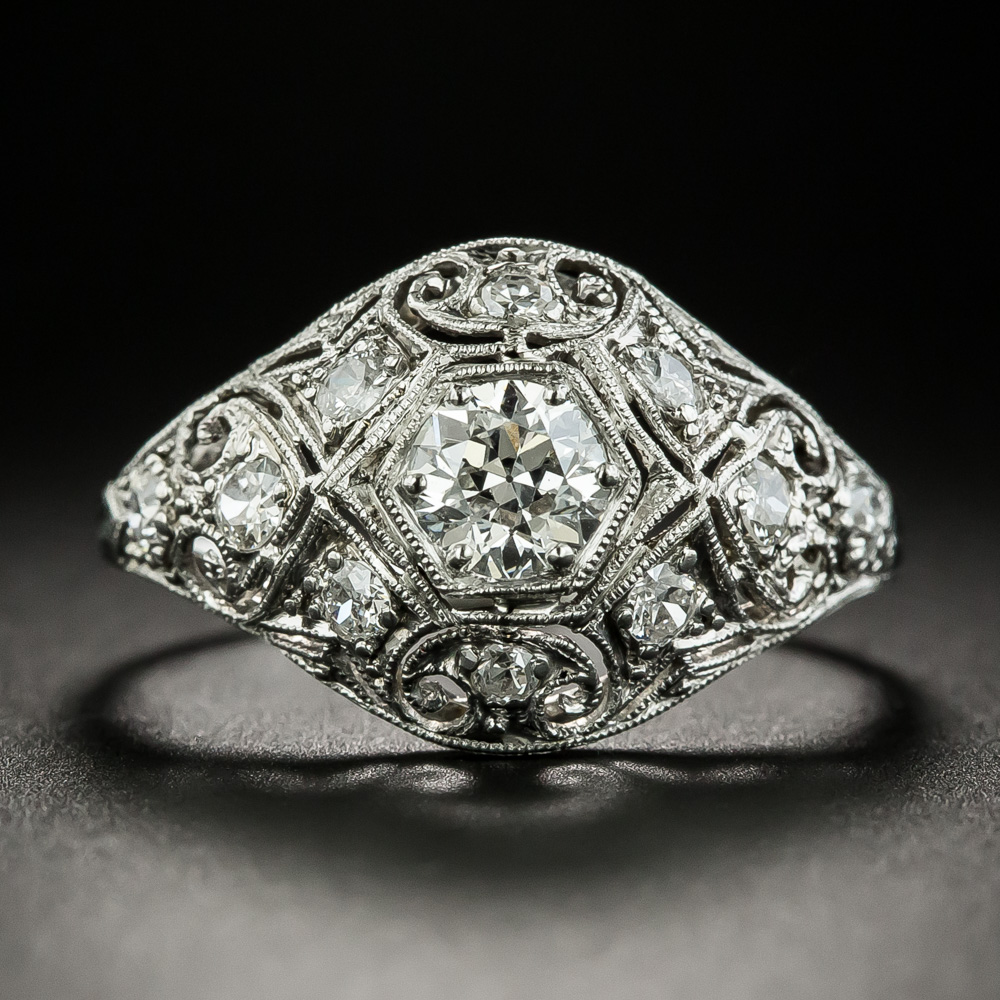 Late Edwardian .35 Carat Diamond Ring