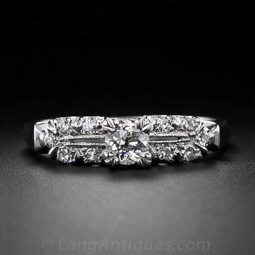 Mid Century .25 Carat Diamond Engagement Ring