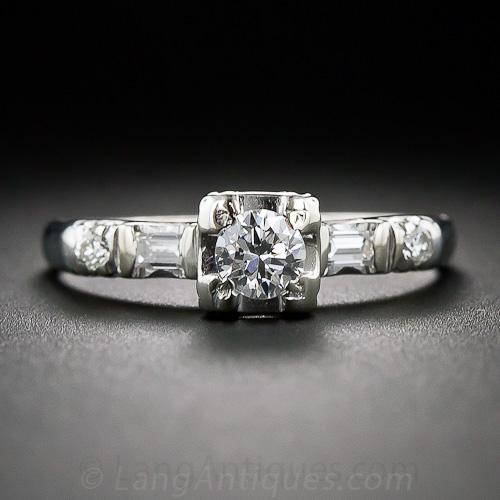Mid-Century .25 Carat Diamond Engagement Ring