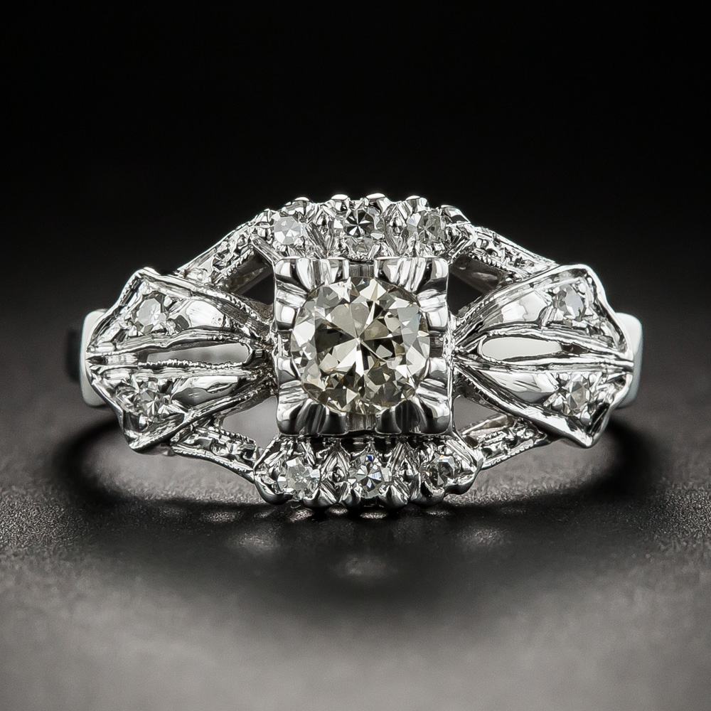 Mid-Century .30 Carat Diamond Engagement Ring