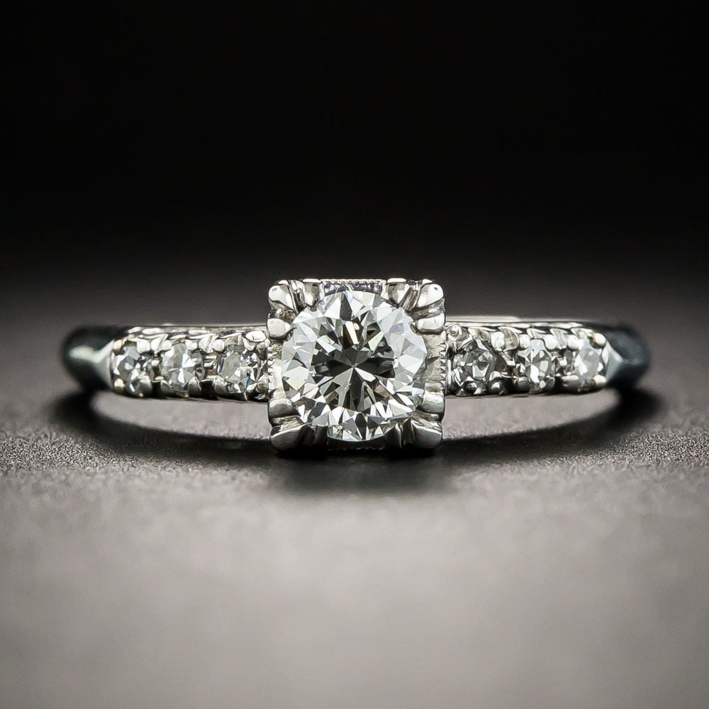Mid-Century .35 Carat Diamond Engagement Ring
