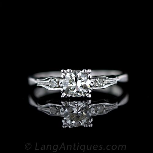 Mid-Century .50 Carat Diamond Engagement Ring