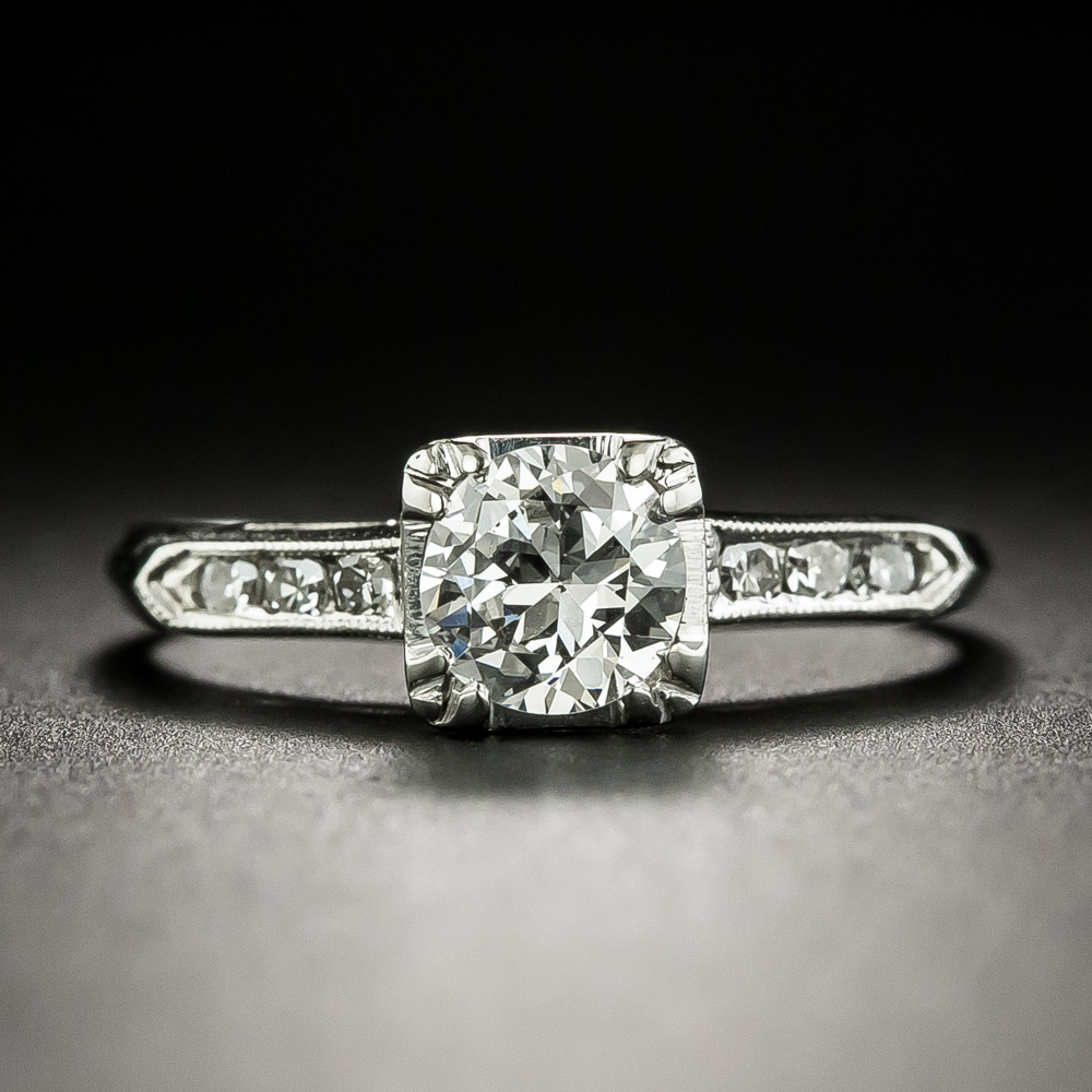 Mid-Century .62 Carat Diamond Engagement Ring