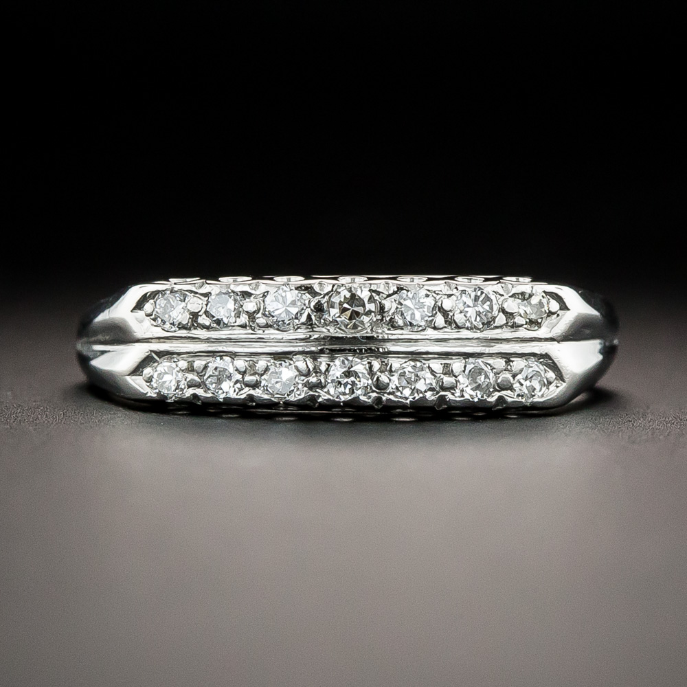 Mid-Century Double-Row Diamond Band