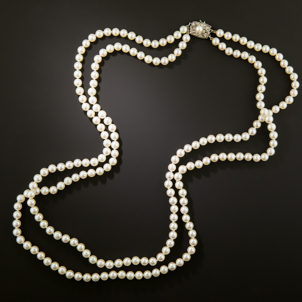 Mikimoto Double Strand Pearl Necklace