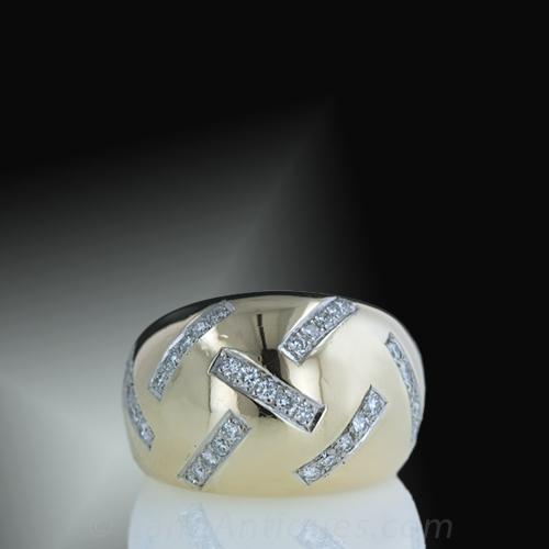 Modern Bombe' Diamond Ring