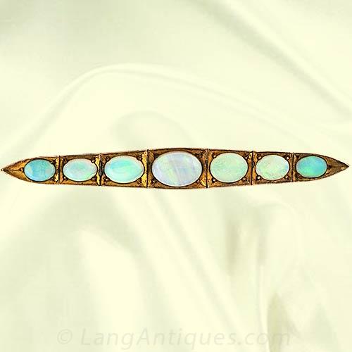 Opal Bar Pin
