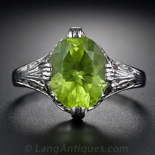 Peridot Art Deco Ring