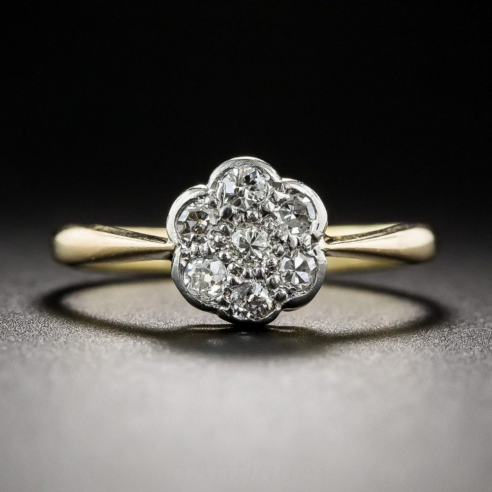 Petite Circular Diamond Cluster Ring