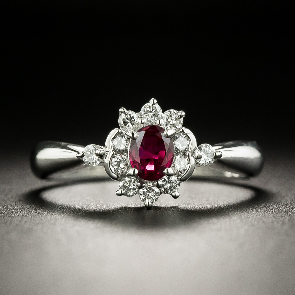 Petite Ruby and Diamond Ring