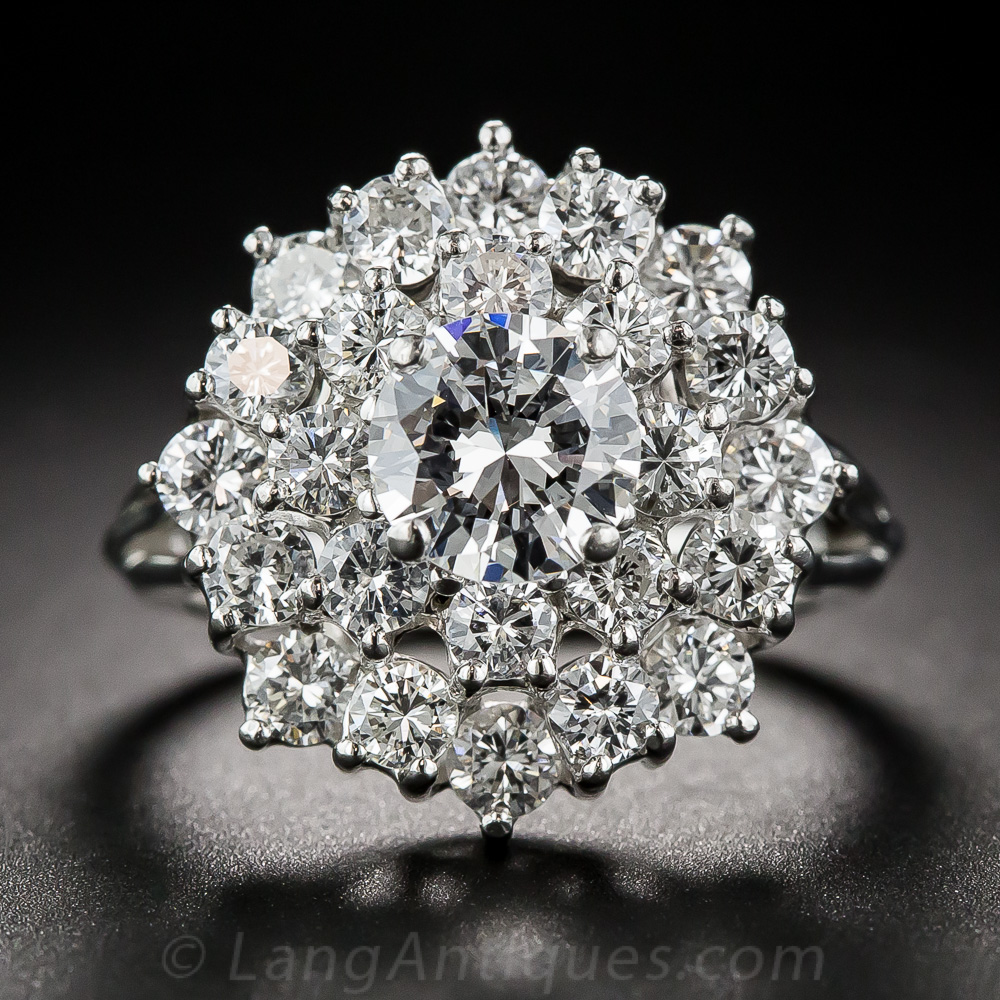 Platinum and Diamond Cocktail Ring