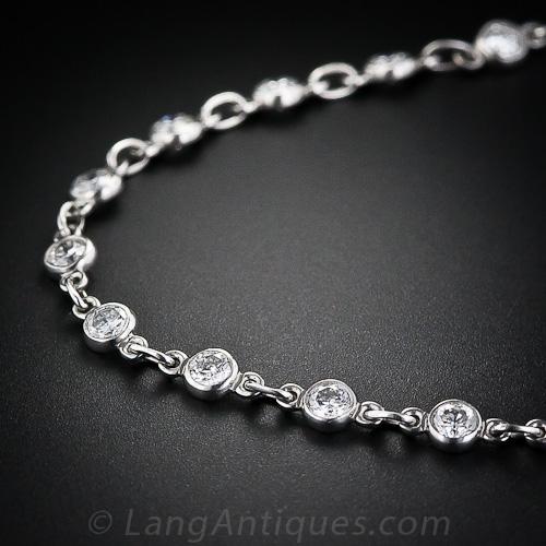 Platinum and Diamond Neck Chain