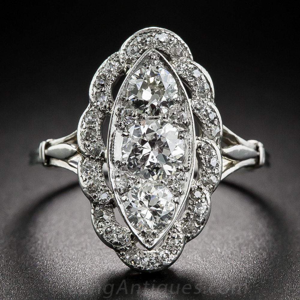 Platinum Diamond Dinner Ring