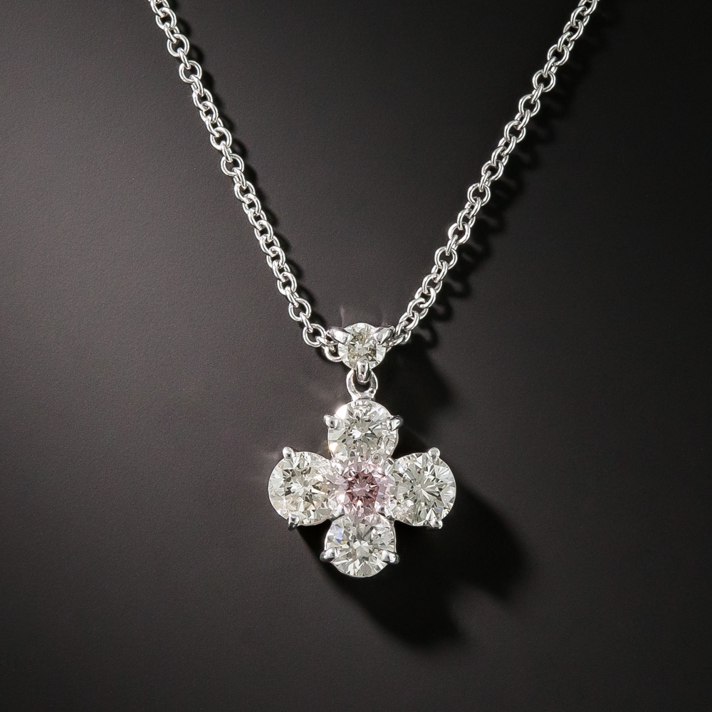 Platinum Pink Diamond and Diamond Drop