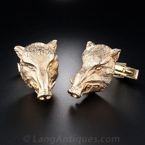 Razorback Boar Cufflinks