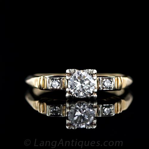 Retro .40 Carat Diamond Engagement Ring