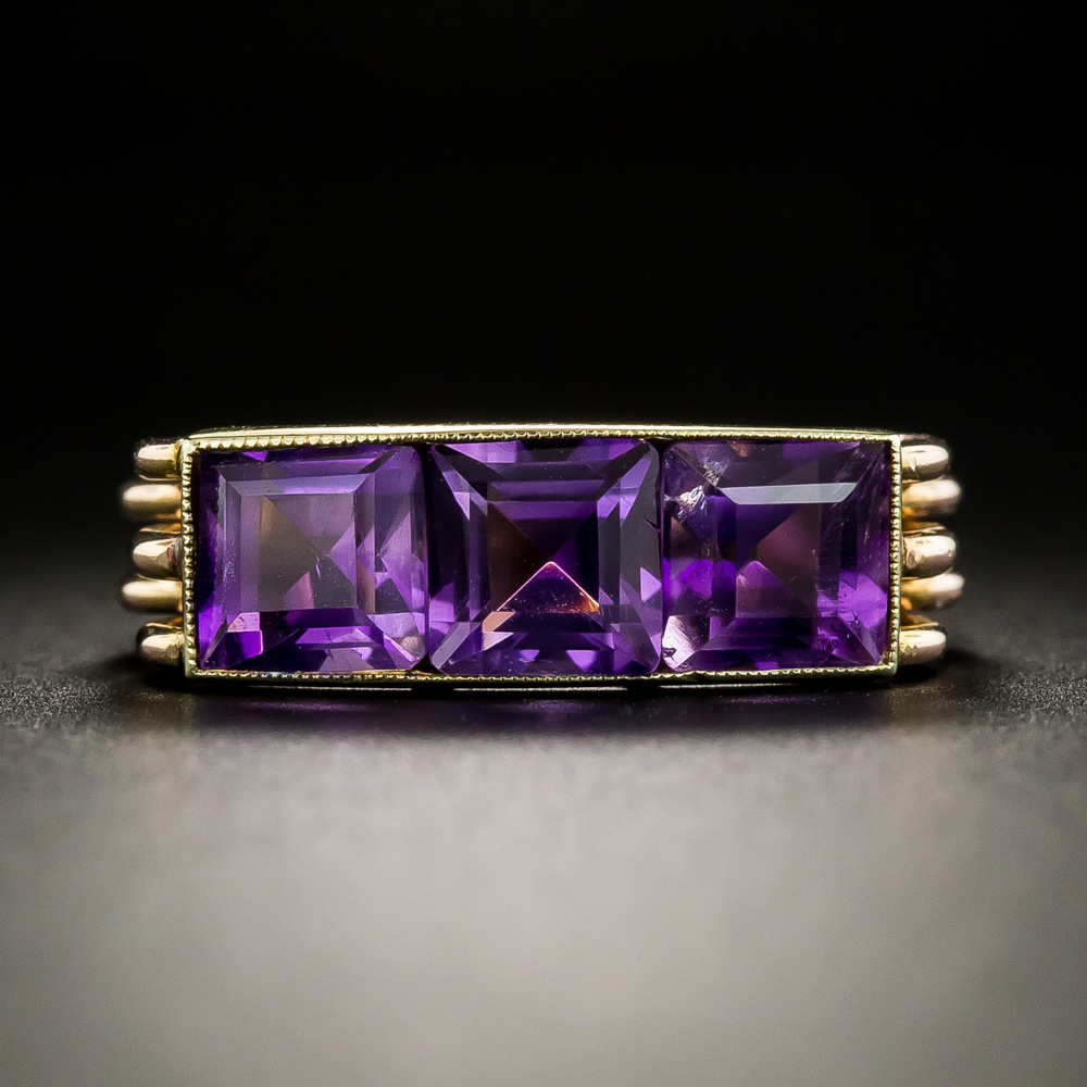 Retro Amethyst Ring