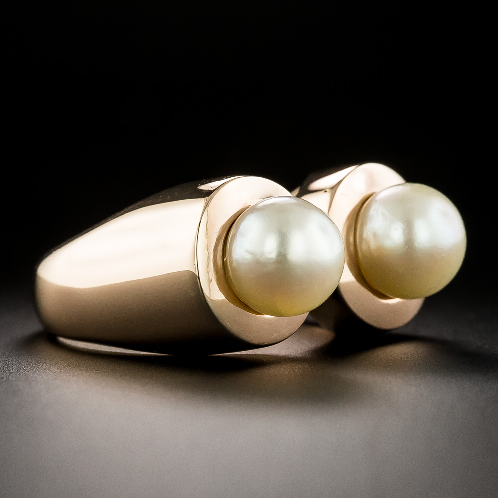Retro Double Pearl Ring
