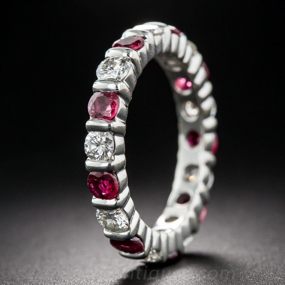 Ruby and Diamond Eternity Band
