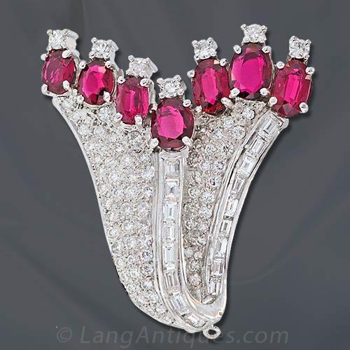 Ruby and Diamond Pin