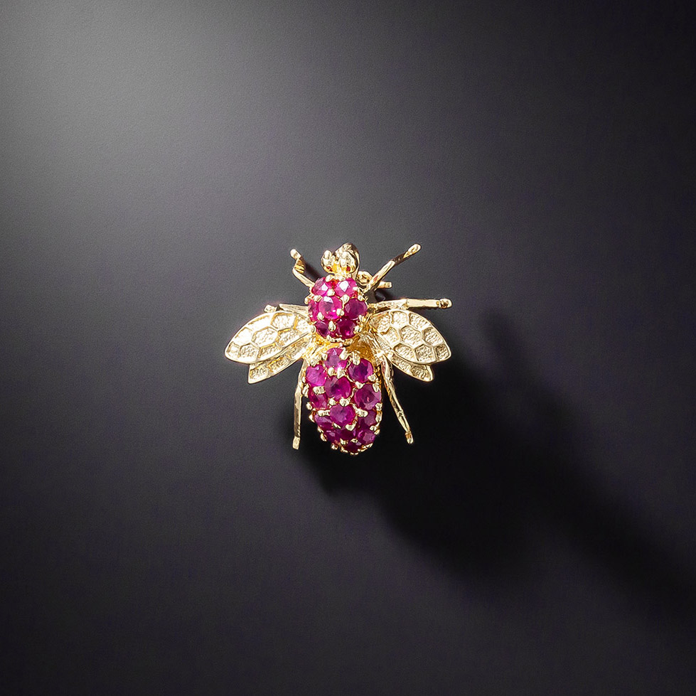 Ruby Bee Pin