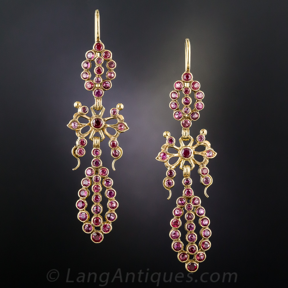 Ruby Drop Earrings