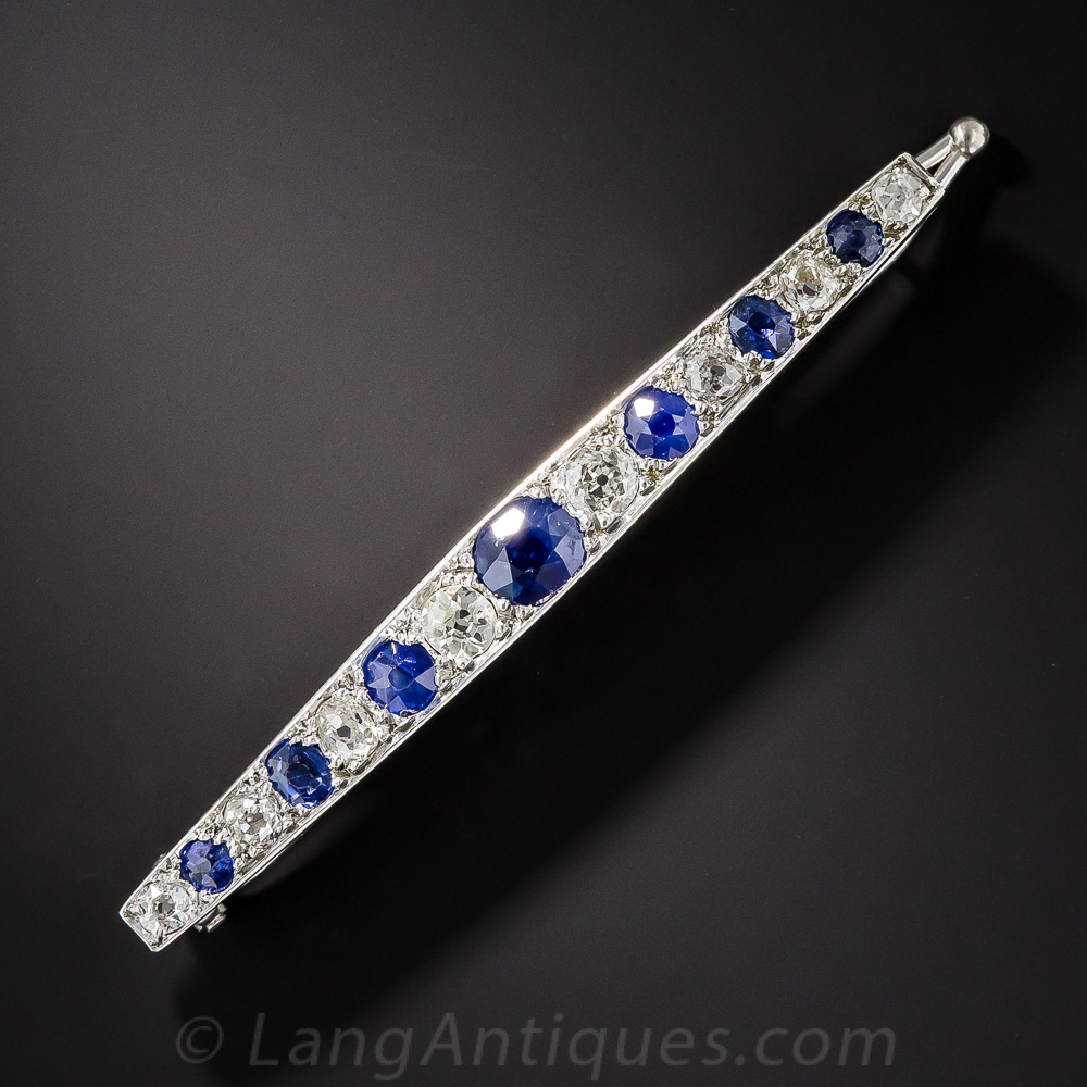 Sapphire and Diamond Barrette