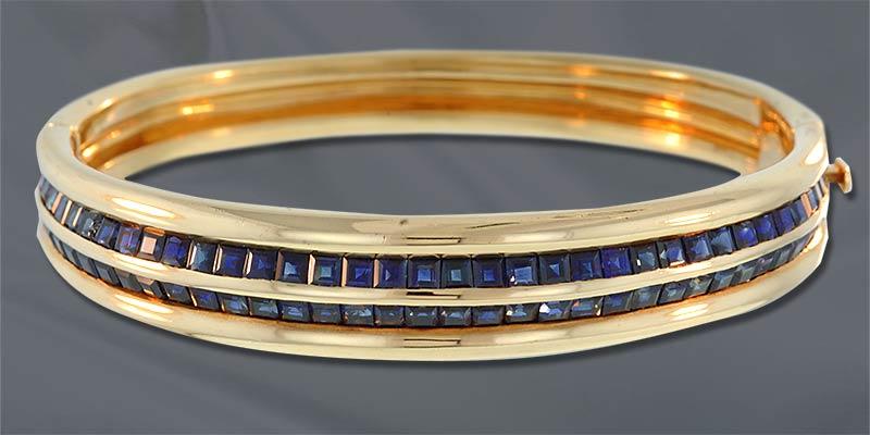 Sapphire Bangle Bracelet