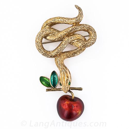 Sinful Serpent Brooch