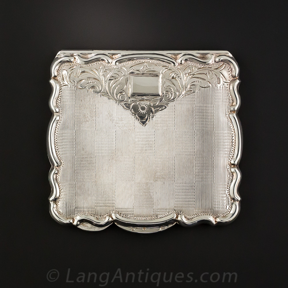 Sterling Silver Engraved Compact