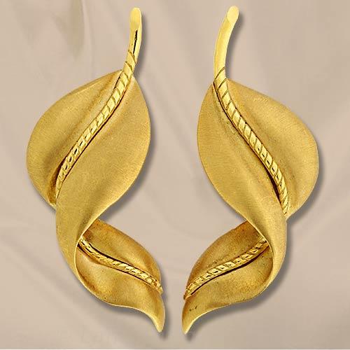 Twisted Leaf Earrings