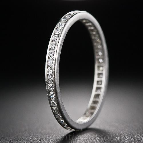 Tiffany & Co. Vintage Platinum and Diamond Eternity Band - Size 9 1/4