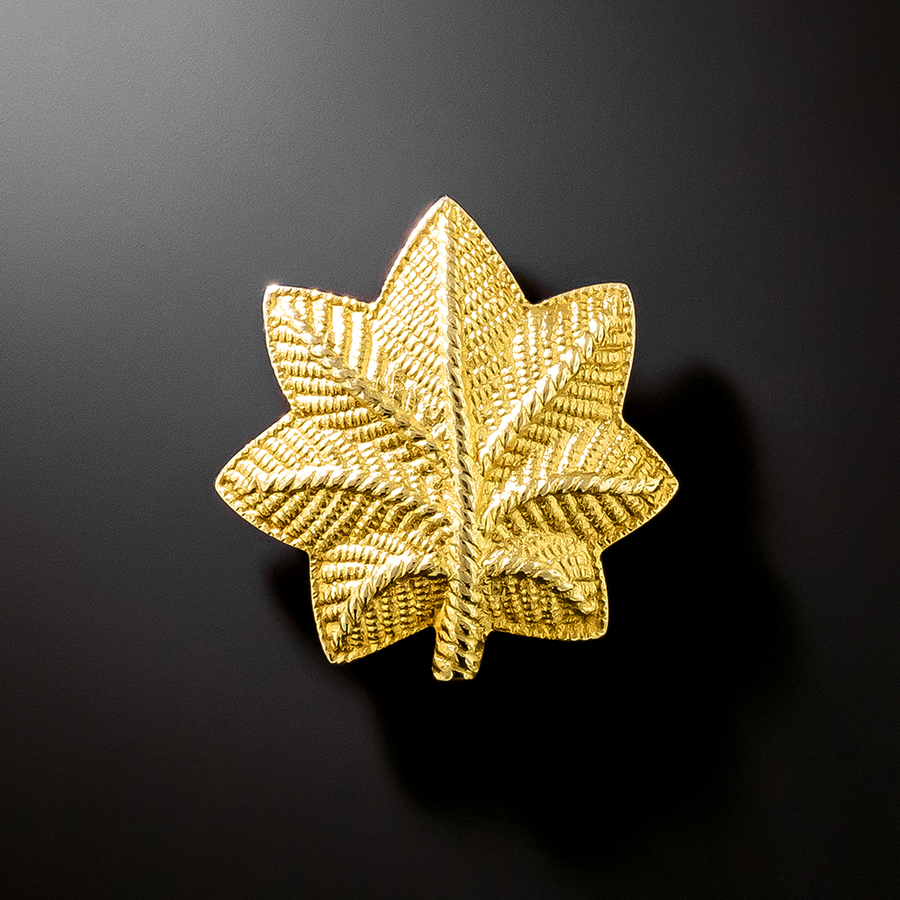 Tiffany & Co. Gold WW1 Oak Leaf Pin