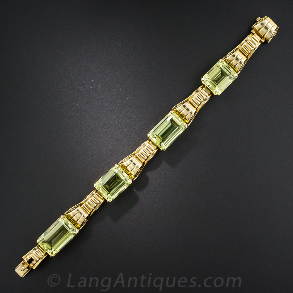 Tiffany & Co. Retro Green Beryl Bracelet